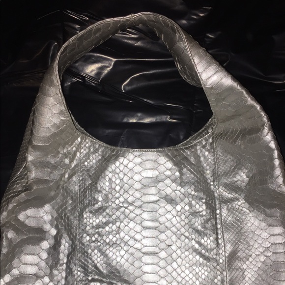 Hunting Season | Bags | Silver Metallic Python Hobo Bag | Poshmark